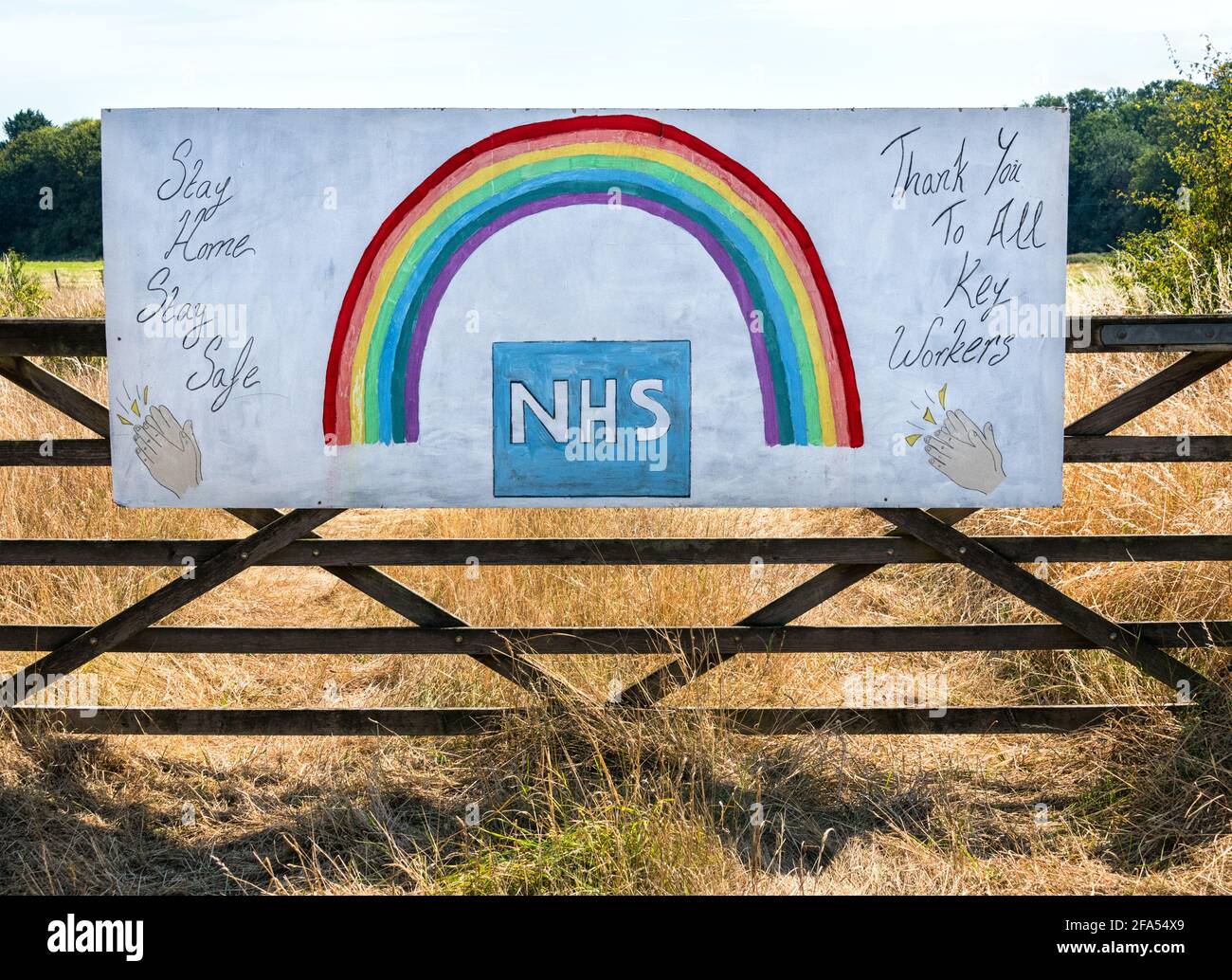 Thank you, NHS sign, Kent, England Stock Photo - Alamy