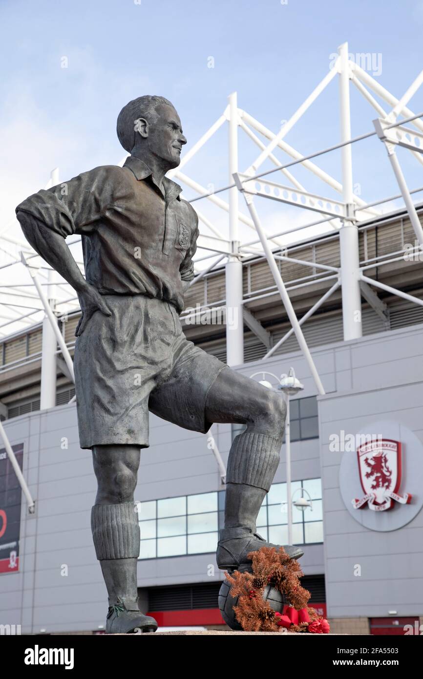 Statue of George Hardwick at the Riverside Stadium in Middlesbrough ...
