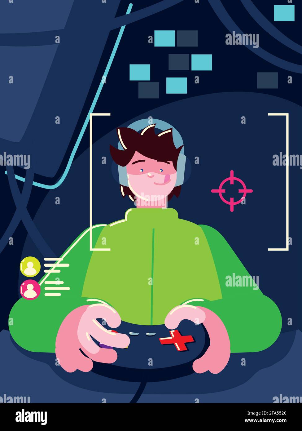 gamer using control Stock Vector Image & Art - Alamy