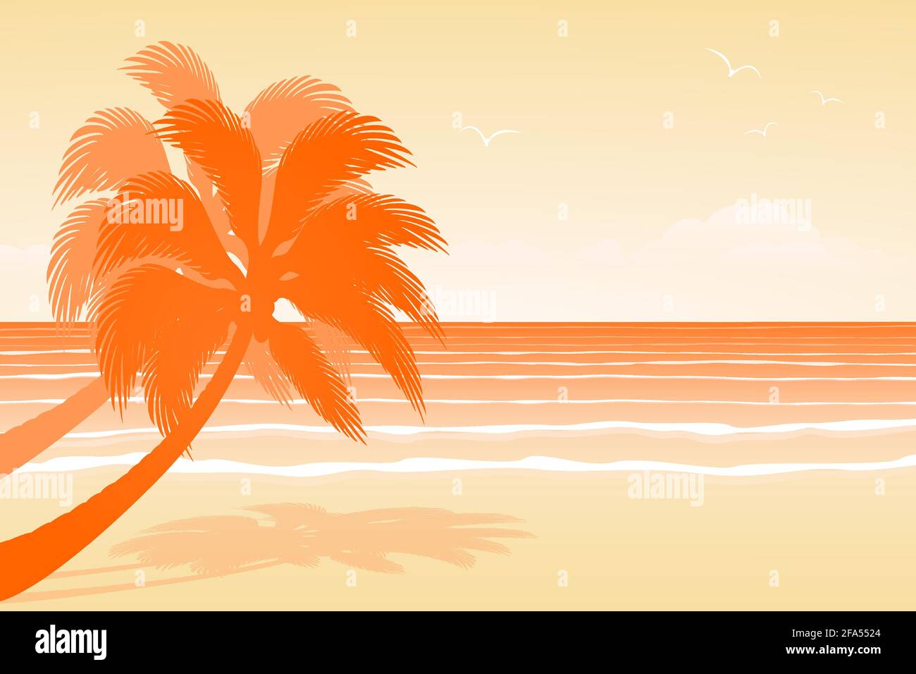 Outdoor wave white sunny beauty sunset Stock Vector Images - Alamy