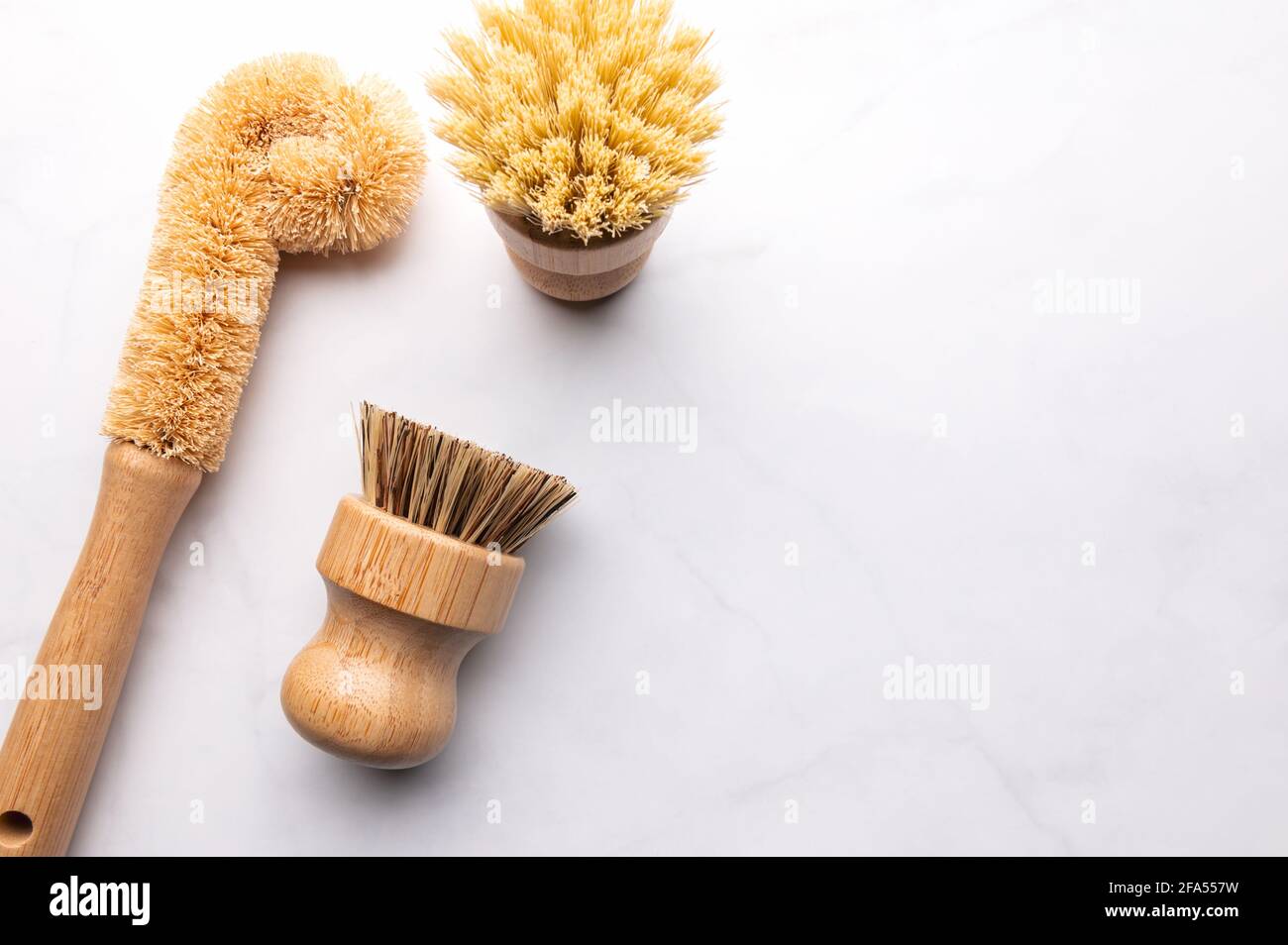 Eco friendly plant based cleaning brush set, bamboo kitchen scrub brush ...