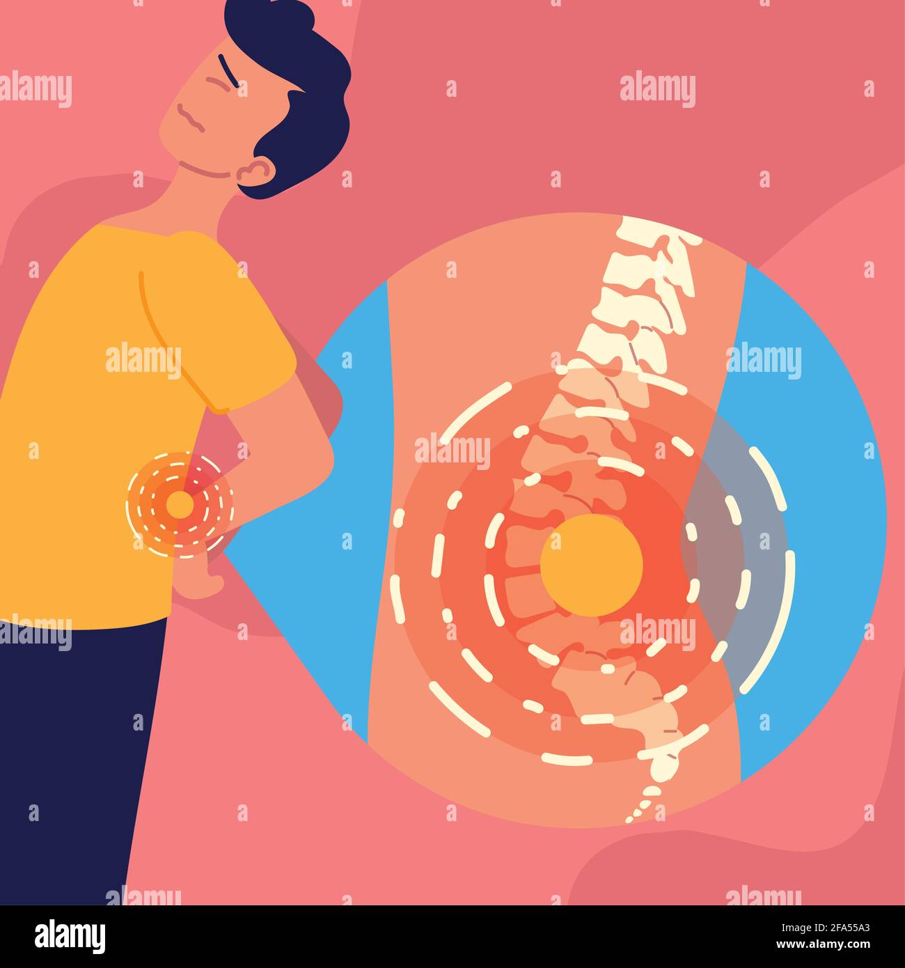 Back injury recovery Stock Vector Images - Alamy