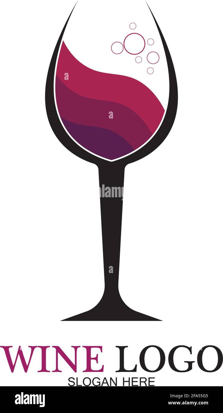 Wine logo design template.vector illustration of icon-vector Stock ...