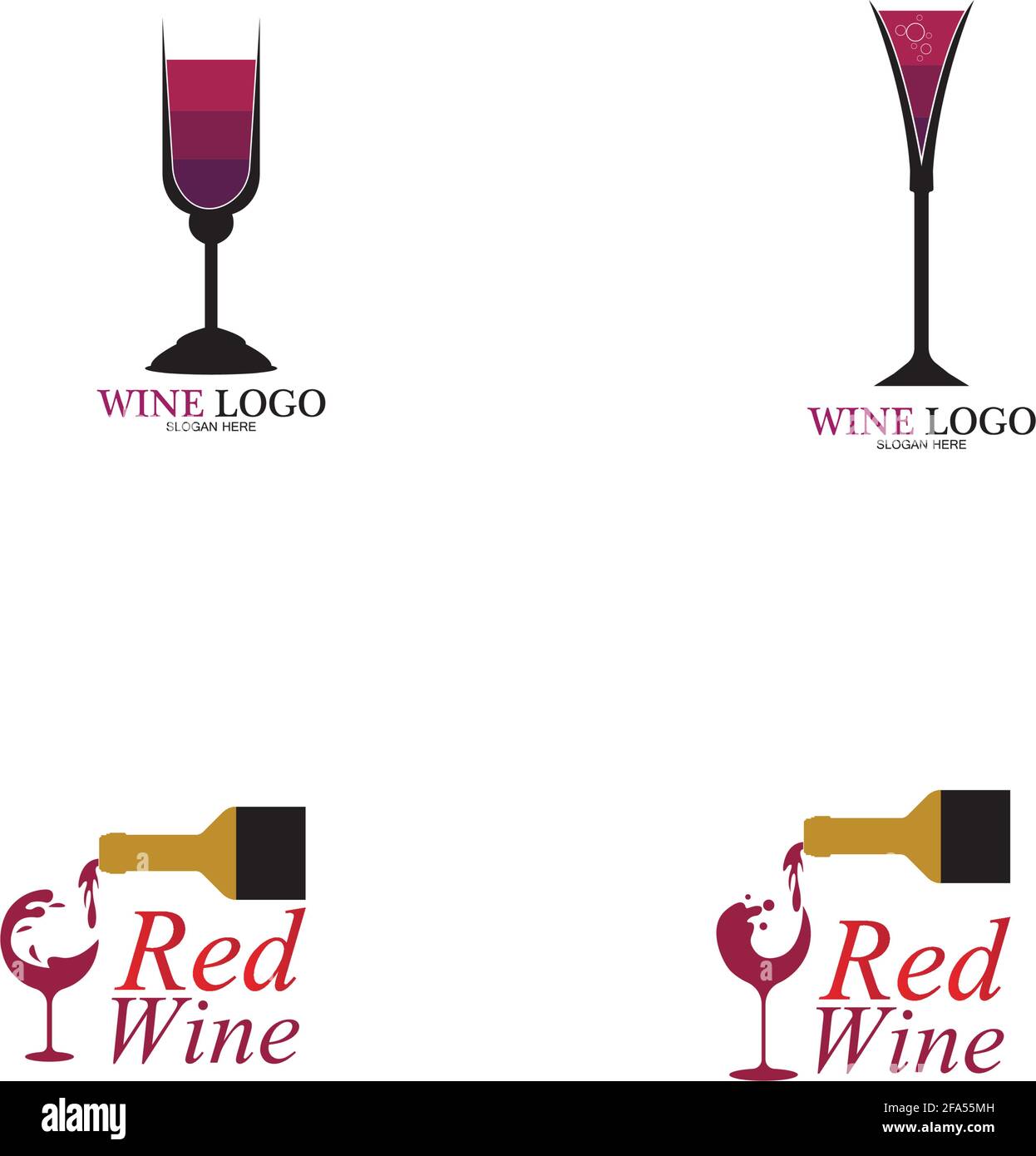 Wine logo design template.vector illustration of icon-vector Stock ...