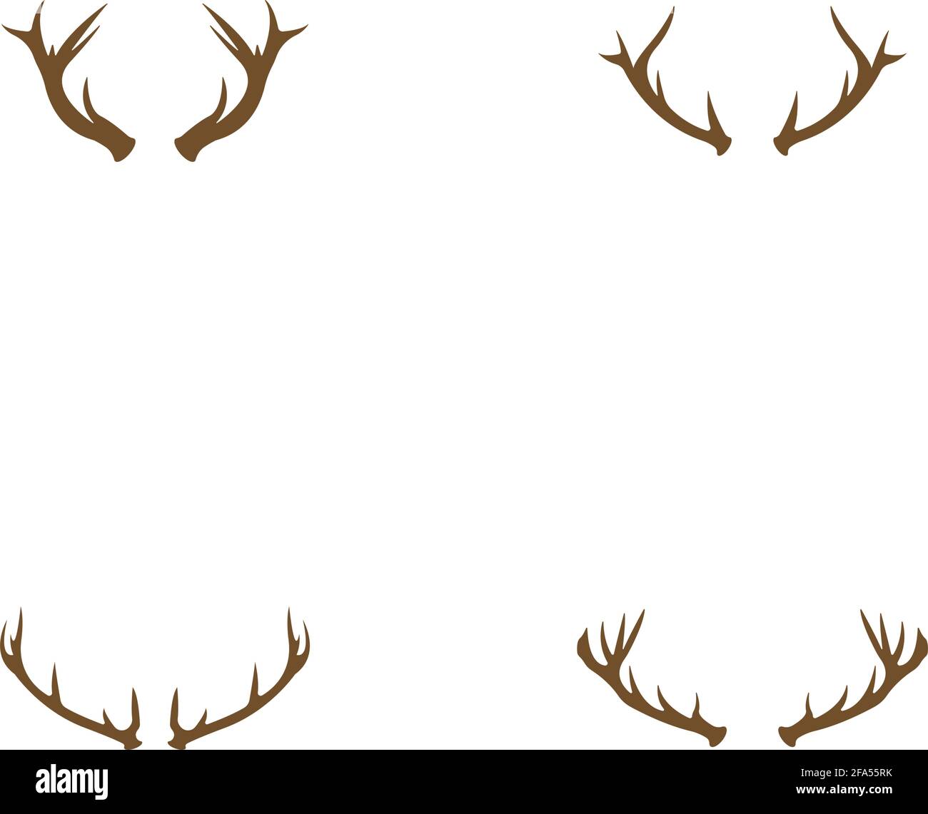 Deer Antlers Logo Template Illustration Design Stock Vector Image & Art ...