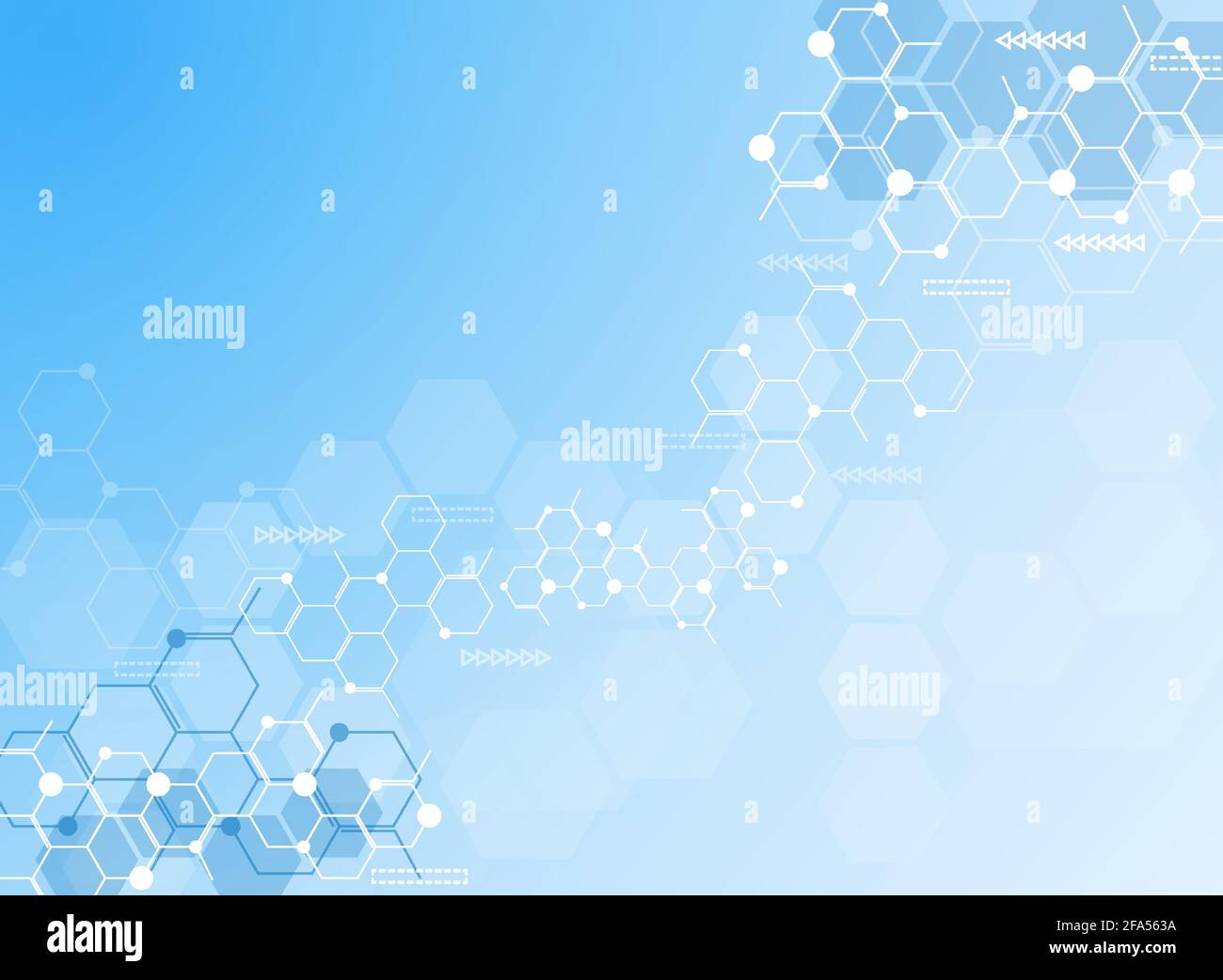 Abstract background medical substance and molecules. Vector ...