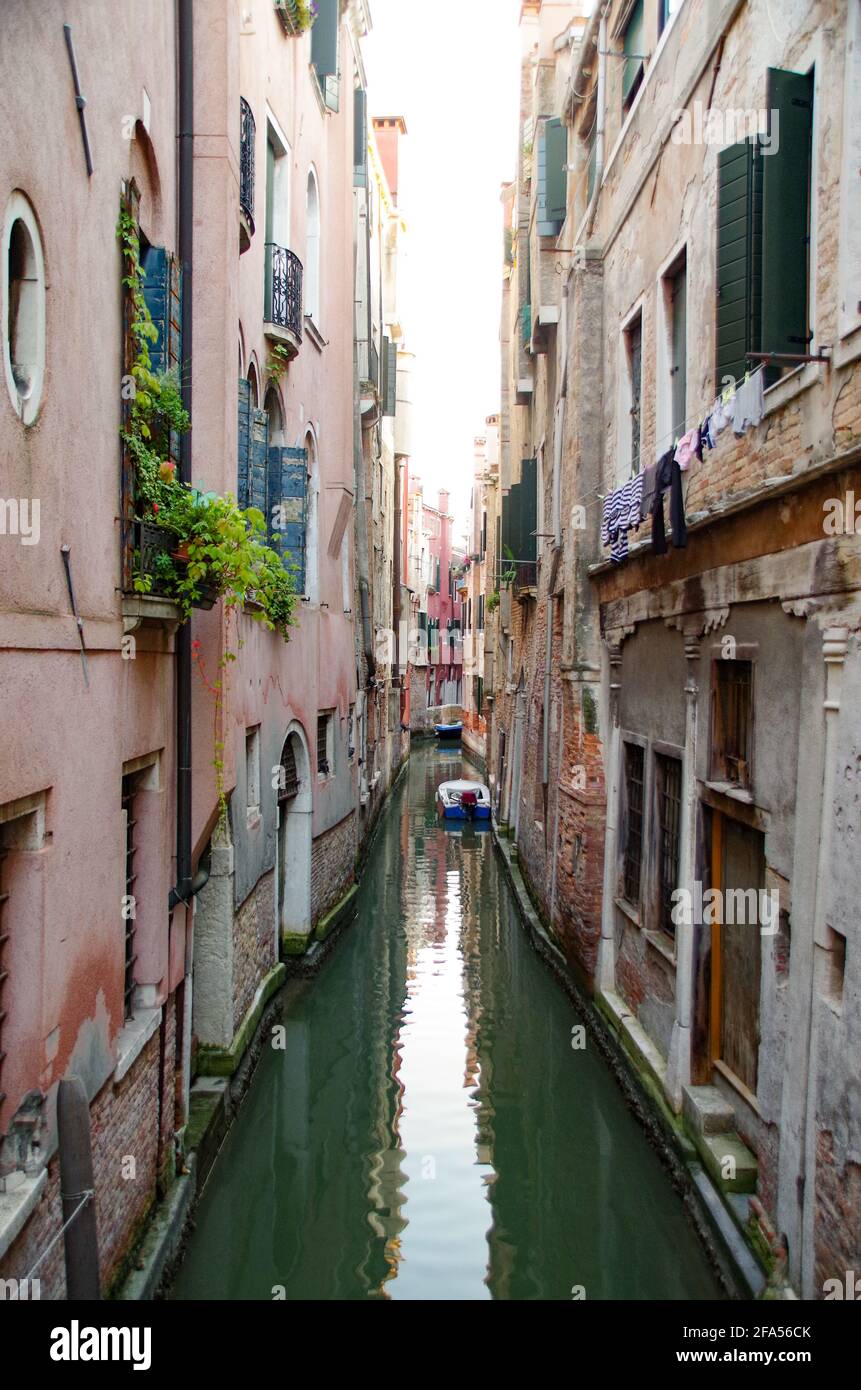 Small canal in venice Stock Photo - Alamy