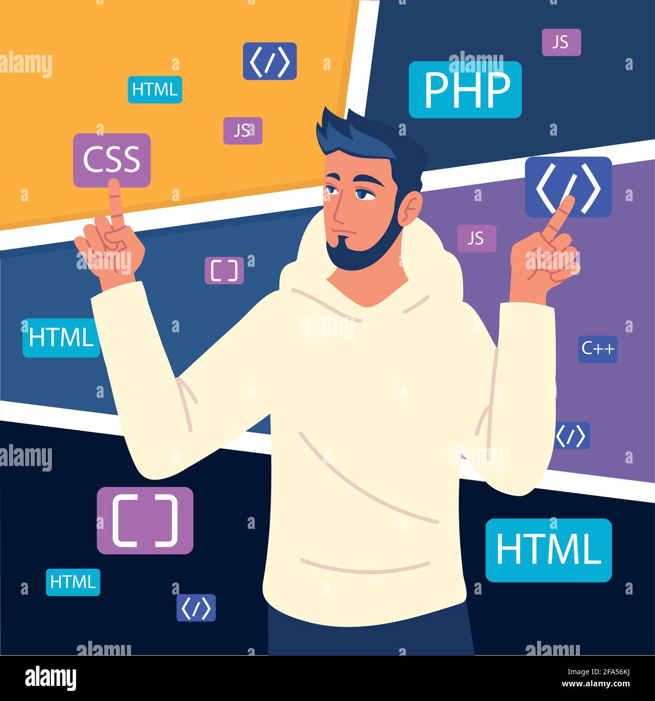 Online codes Stock Vector Images - Alamy