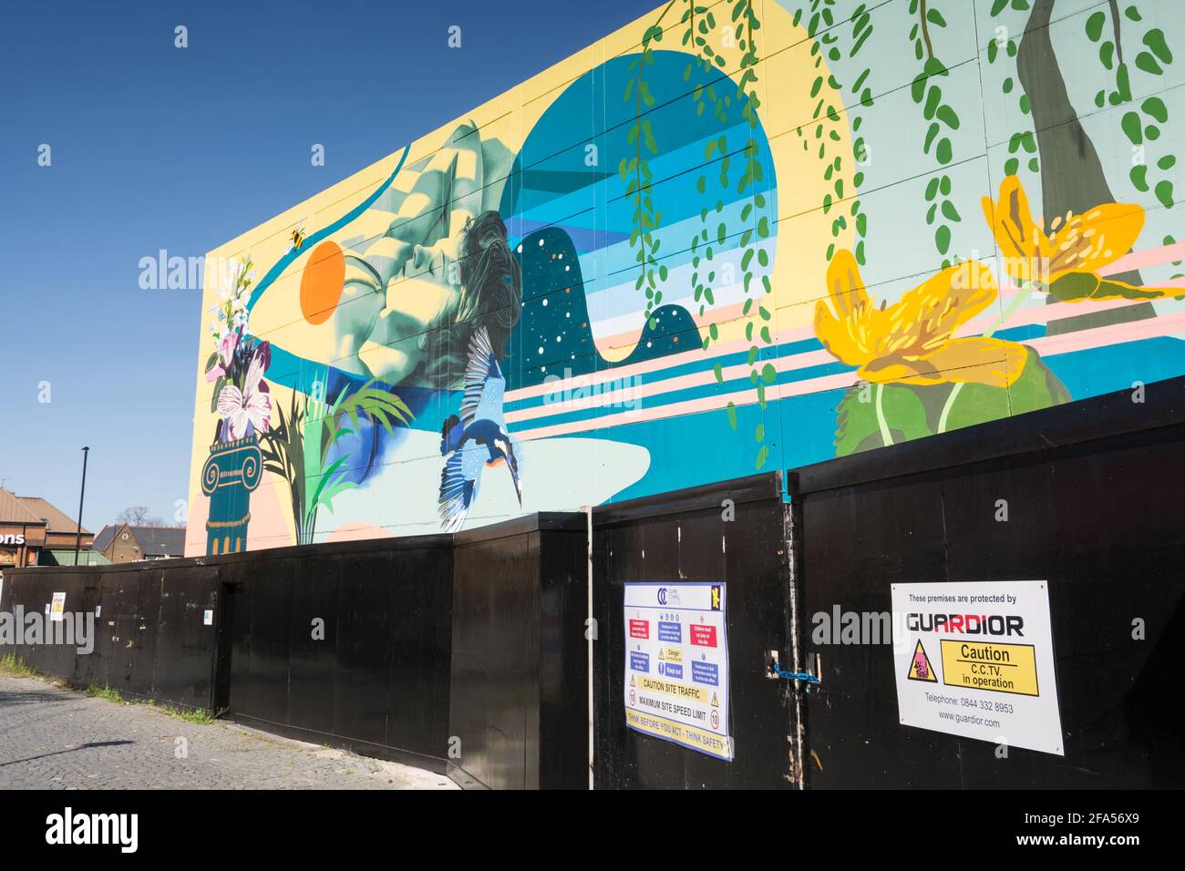 Ballymore's nine-story car park and giant mural by Hixxy, on Dock Road ...