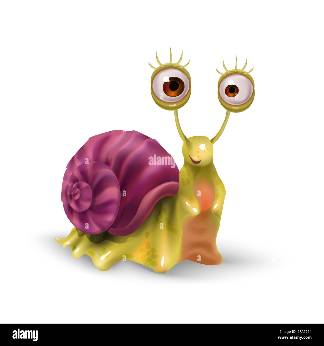 Cartoon illustration cute snail shell hi-res stock photography and ...