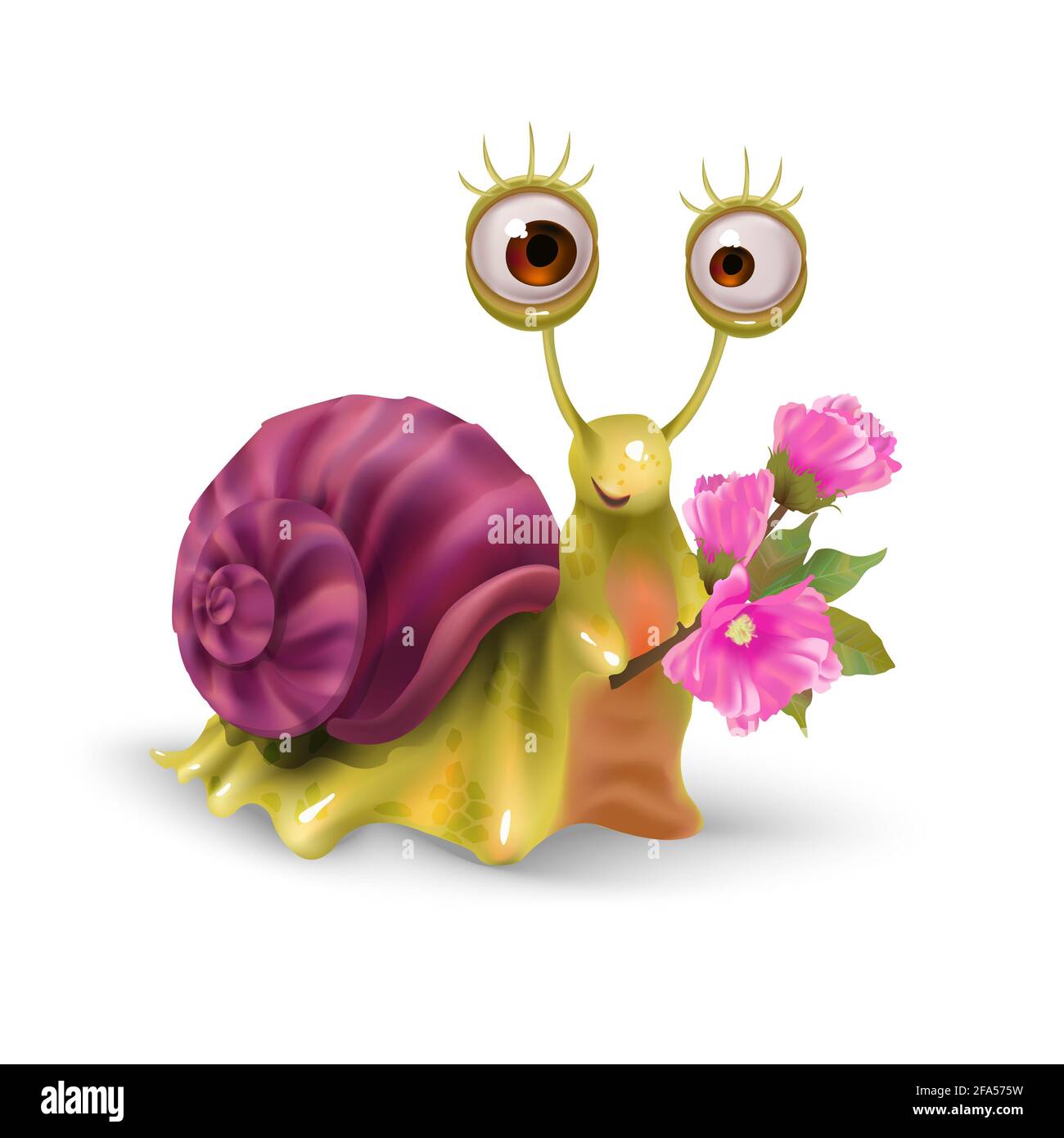Printable Cartoon Snail