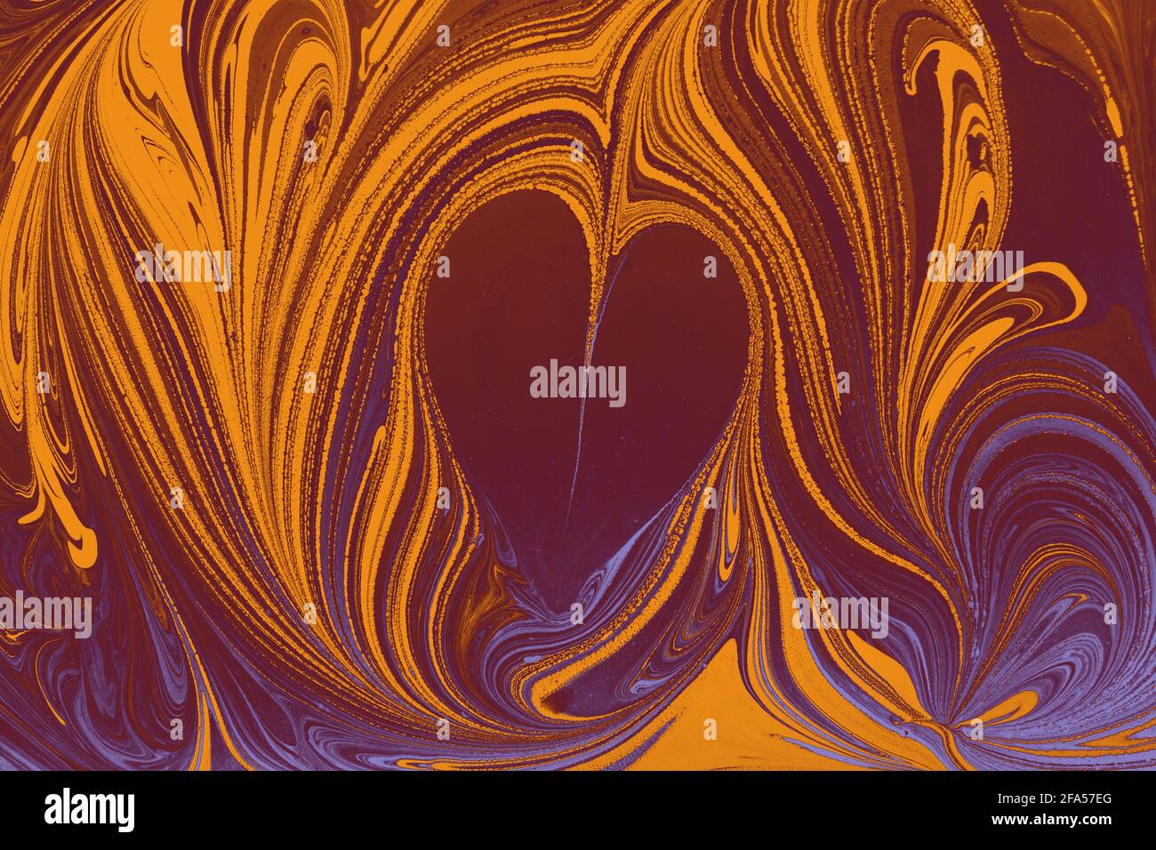 Heart-shaped abstract oil painting - perfect for background or ...