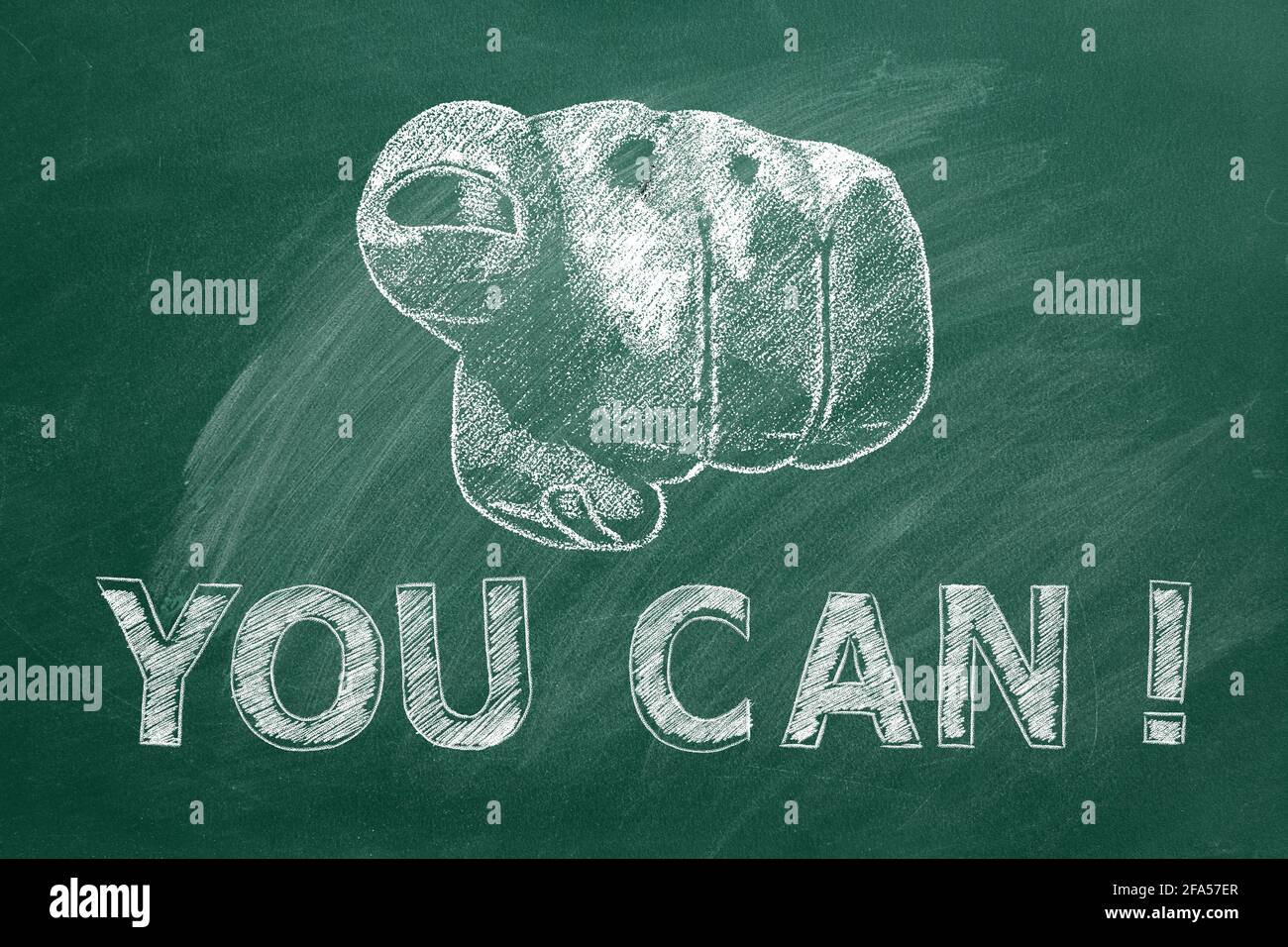 You can. Inspirational motivational quote Stock Photo - Alamy