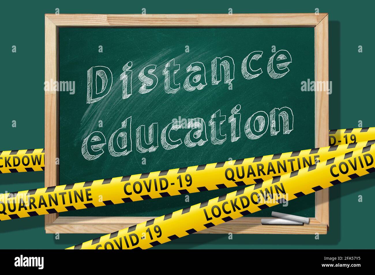 Distance education. New normal concept. COVID-19 lockdown Stock Photo ...