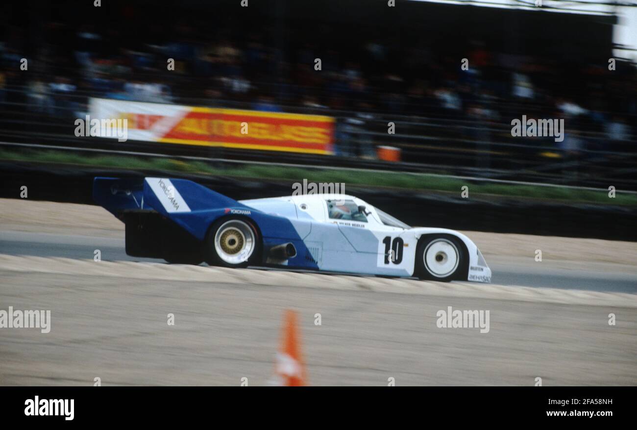 The Porsche 962C of Volker Weidler, Kris Nissen and Allen Berg during ...