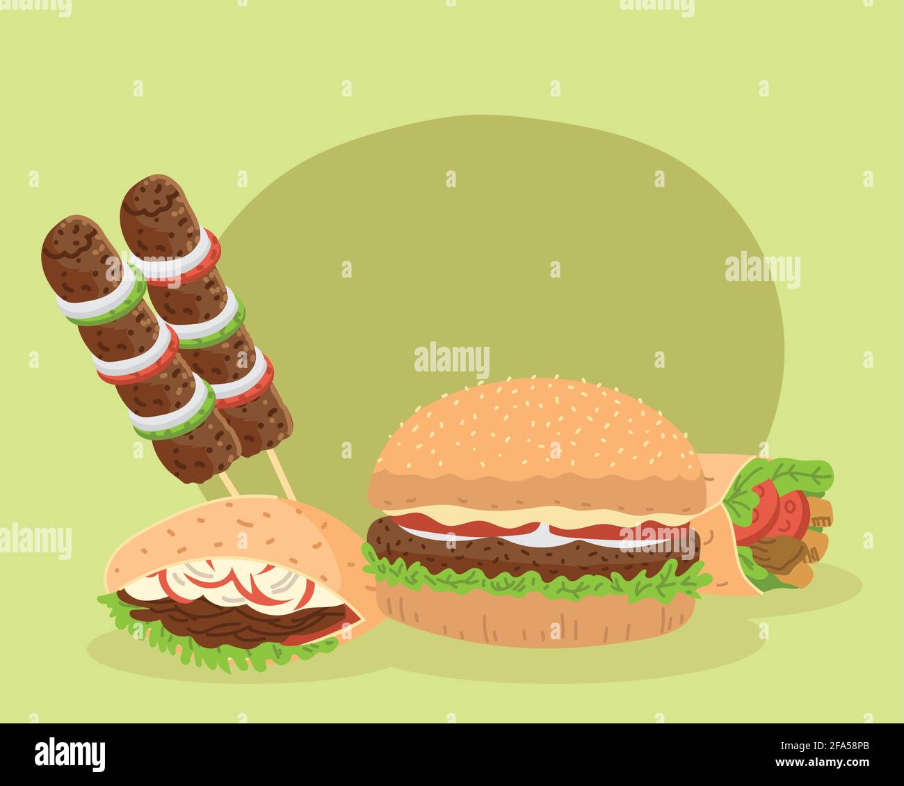 arabic food symbol set Stock Vector Image & Art - Alamy