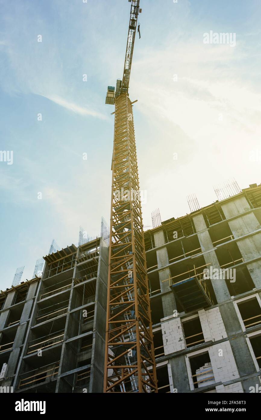 Tower crane is often used in the construction of high rise in buildings ...