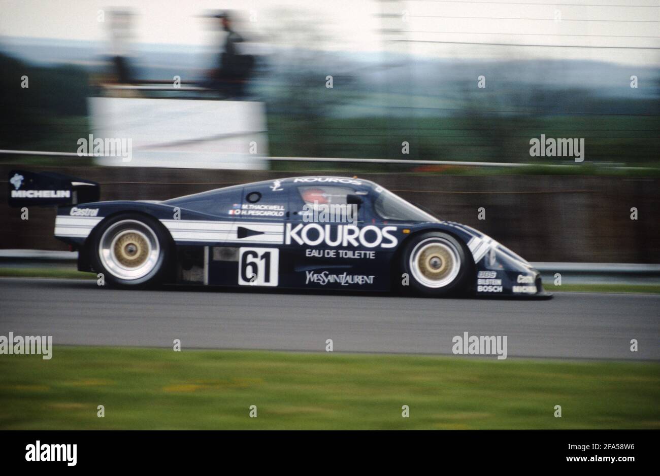 The Sauber C9 of Henri Pescarolo and Mike Thackwell during the 1987 ...