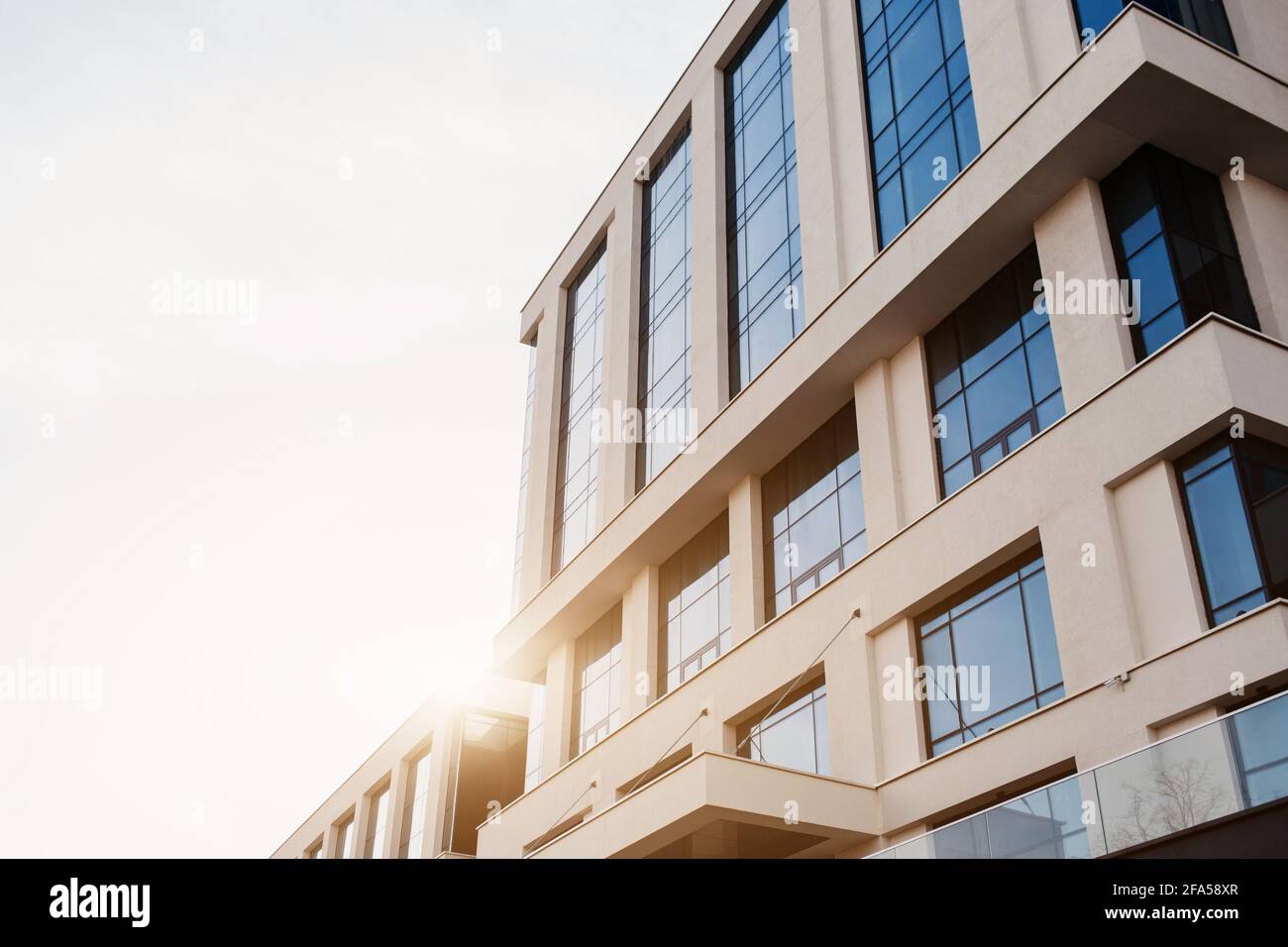 business center. modern office building with a sunbeam Stock Photo - Alamy