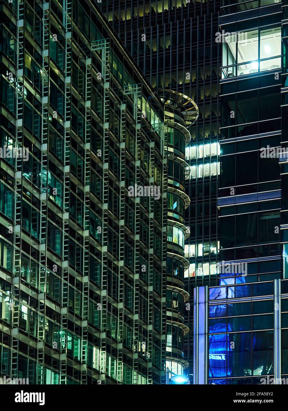 Skyscraper’s windows night hi-res stock photography and images - Alamy