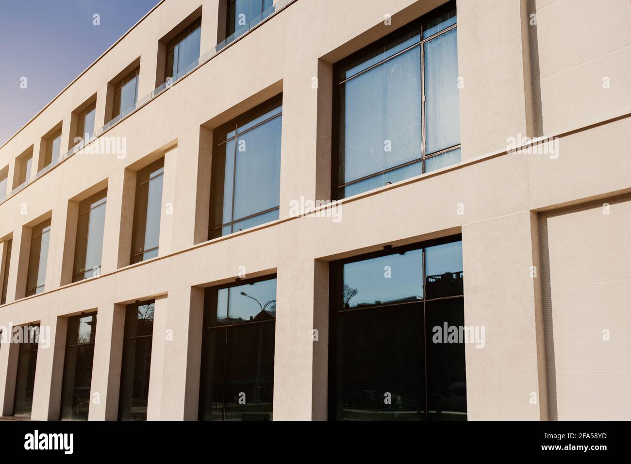 healthcare or educational institution. modern building with windows ...