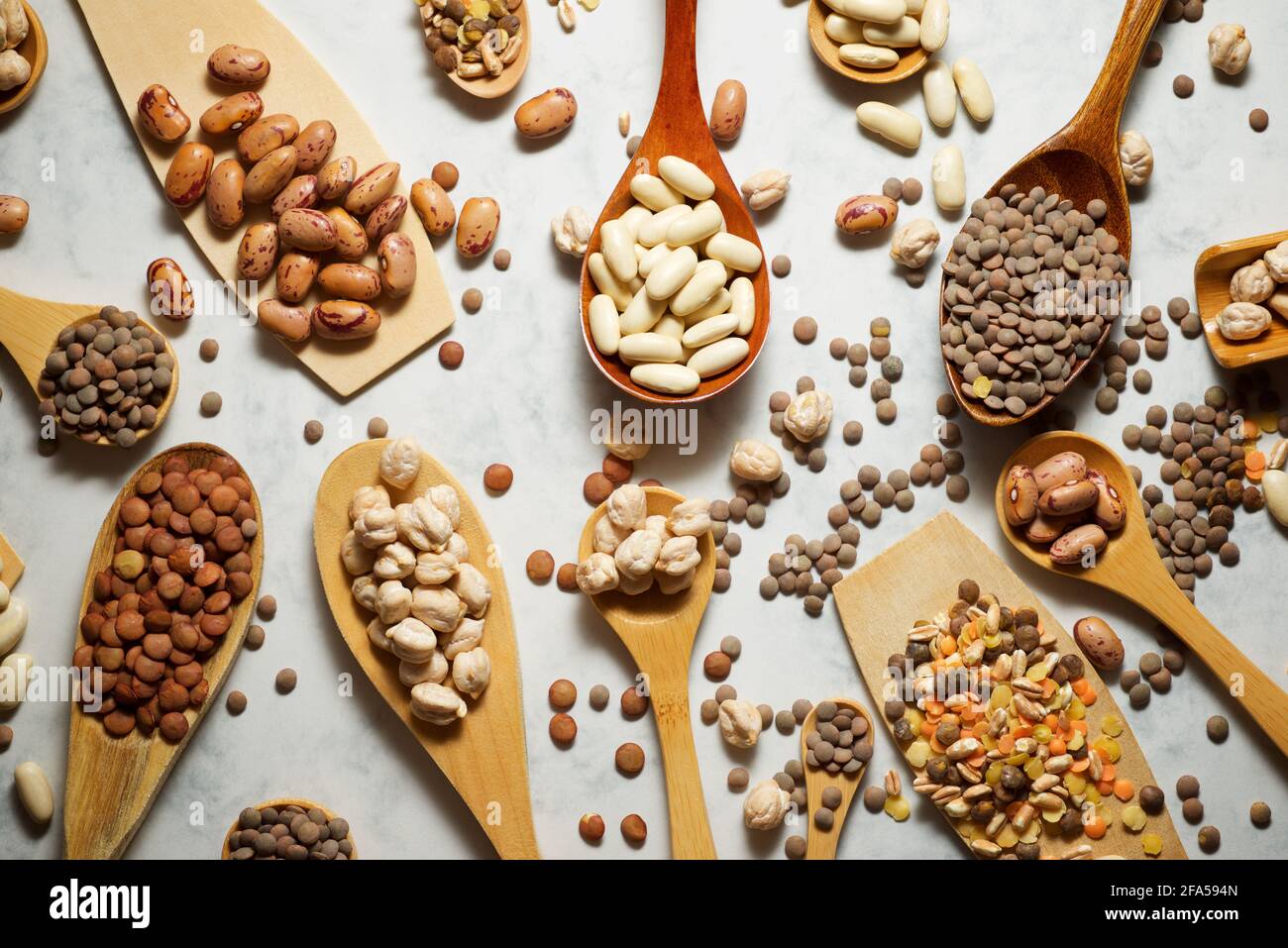 Selection of different types of legume Stock Photo - Alamy