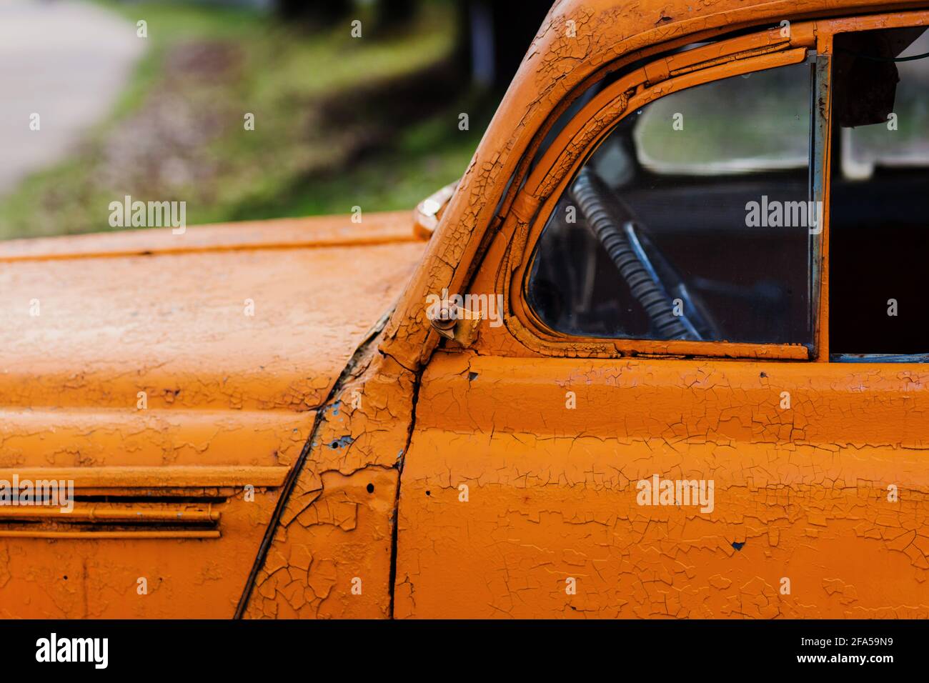 Old retro dirty car. Rusty rough metal surface texture. Vintage Antique ...