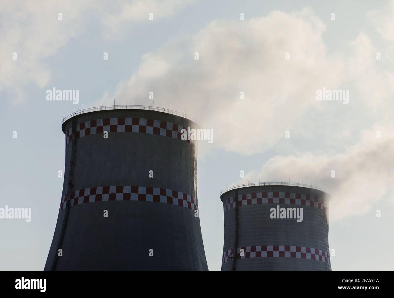 thermal power plant outside the city. environmental pollution and ...
