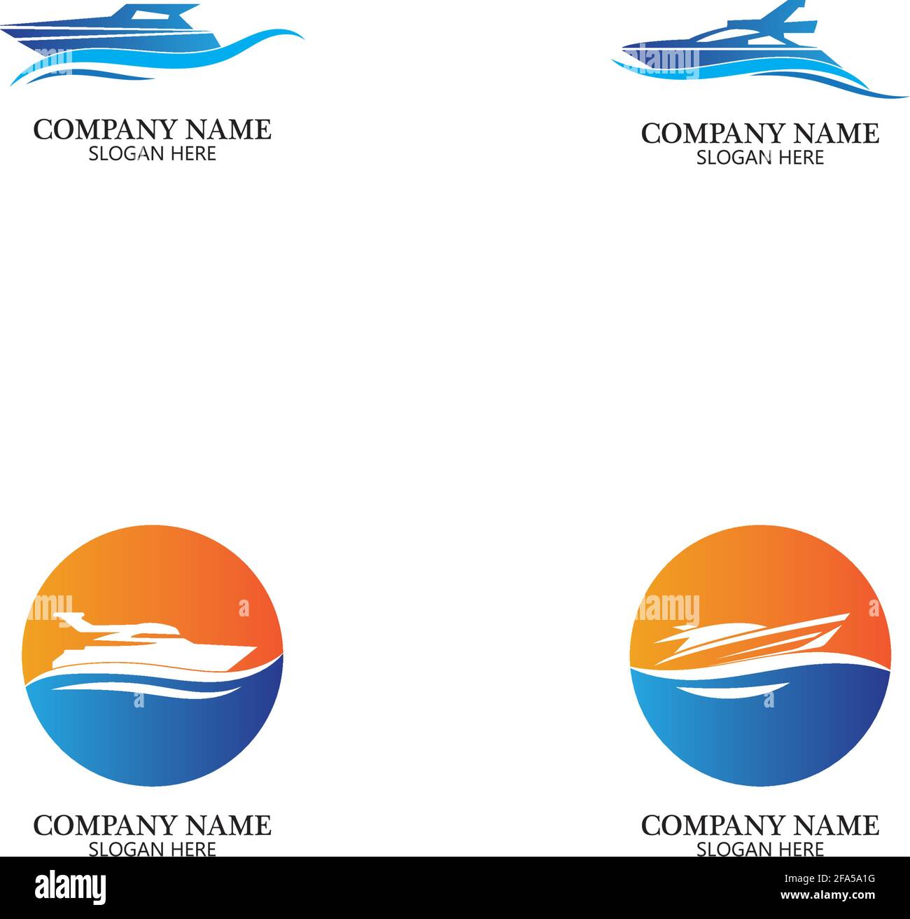 Speed Boat Logo, Logo collection set, Concept design, Symbol, Icon ...