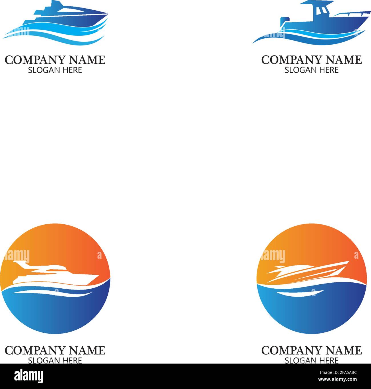 Speed Boat Logo, Logo collection set, Concept design, Symbol, Icon ...