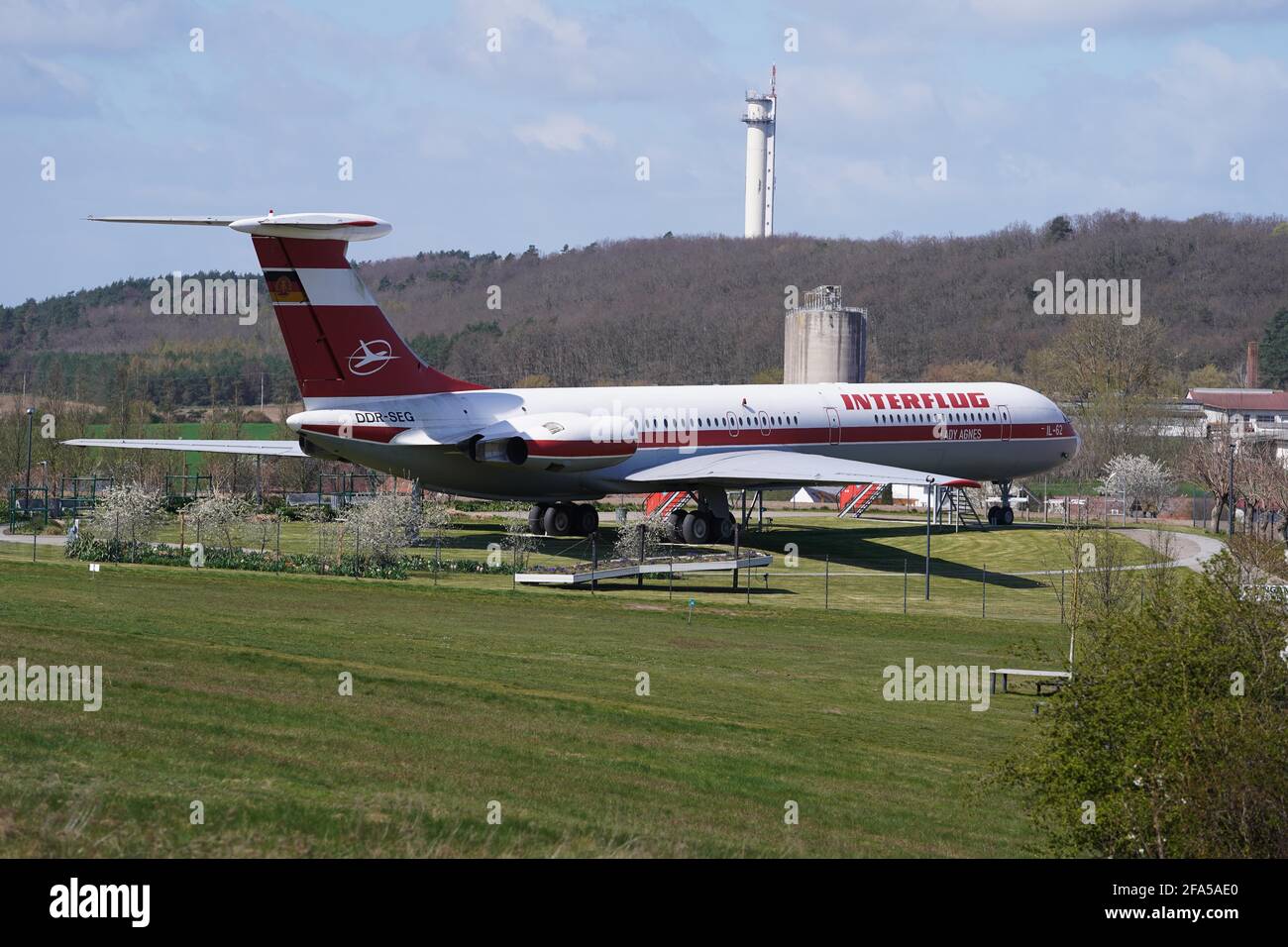 Gollenberg, Germany. 23rd Apr, 2021. The "Lady Agnes", an Ilyushin 62 ...