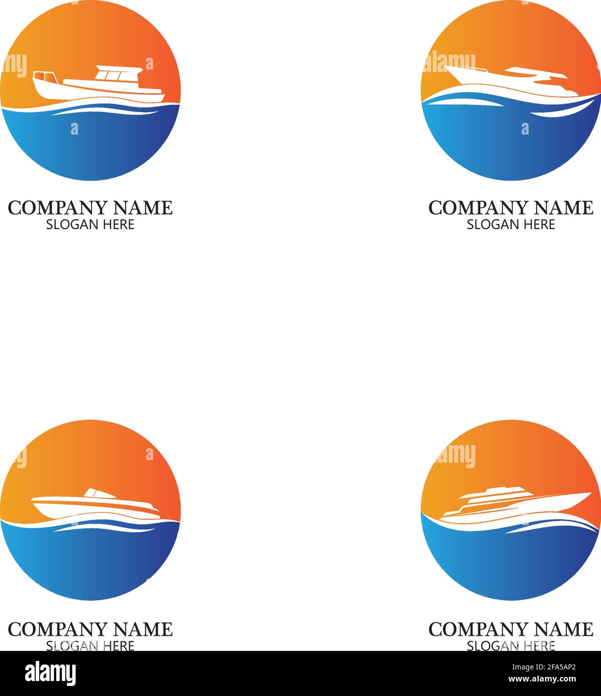 Speed Boat Logo, Logo collection set, Concept design, Symbol, Icon ...
