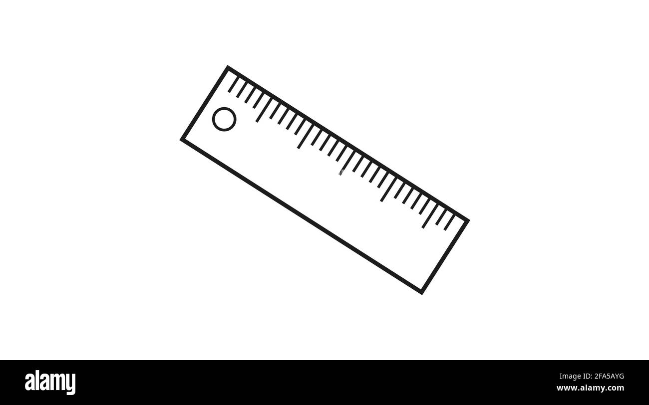 Ruler vector icon, ruler in modern flat style. Vector isolated ...