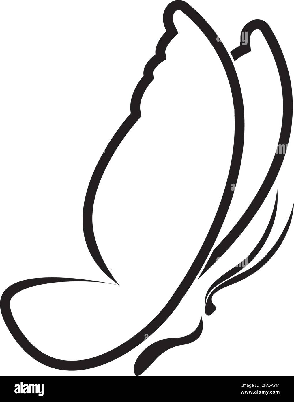 Insect butterfly icon flat Black and White Stock Photos & Images - Alamy