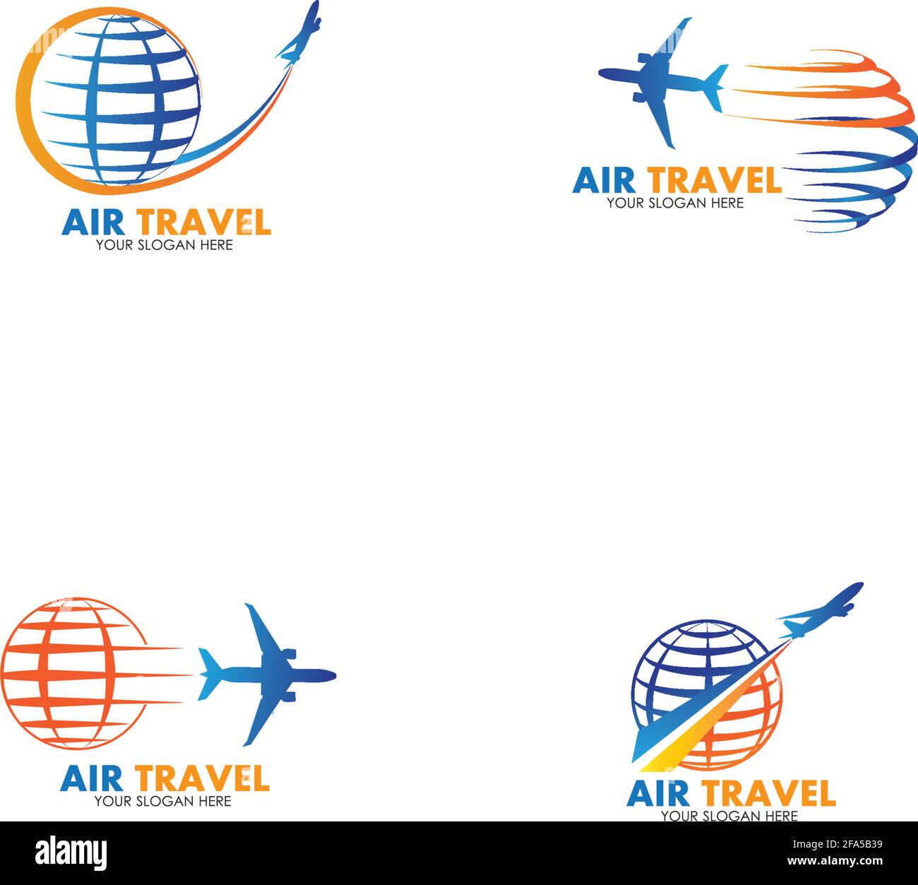 Set of collection travel logo with air plane concept design vector ...