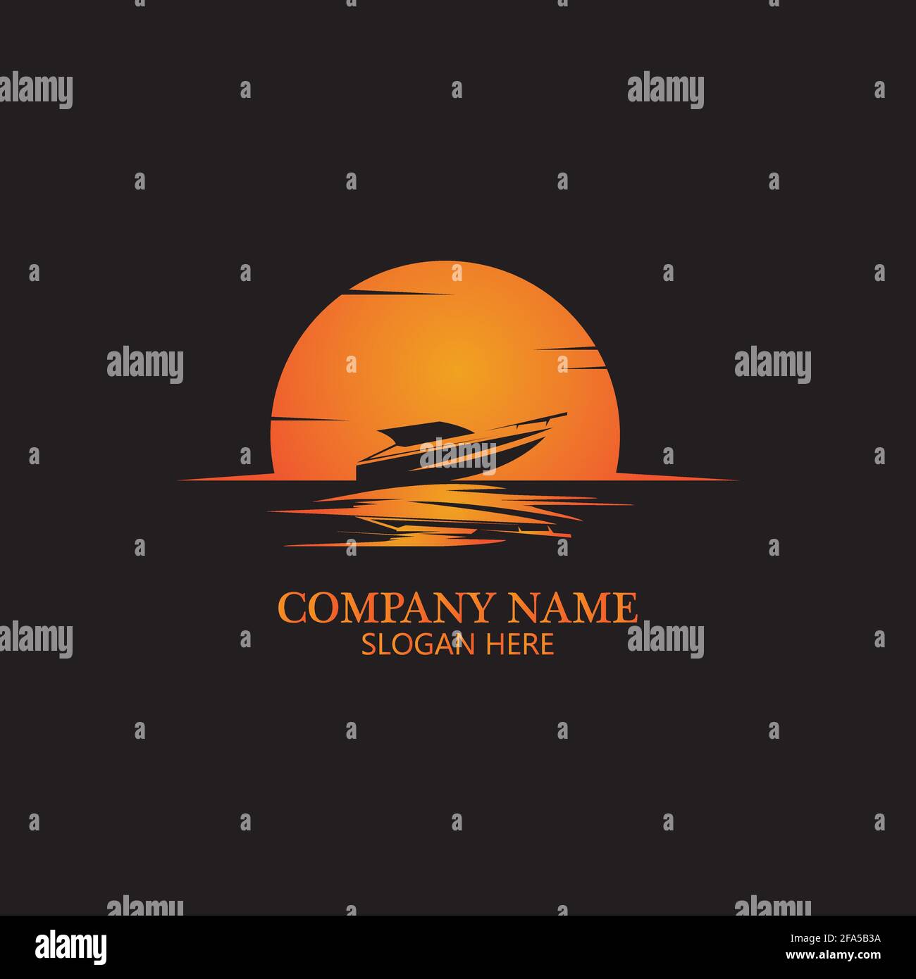 boat logo template,ship icon design,illustration element vector Stock ...