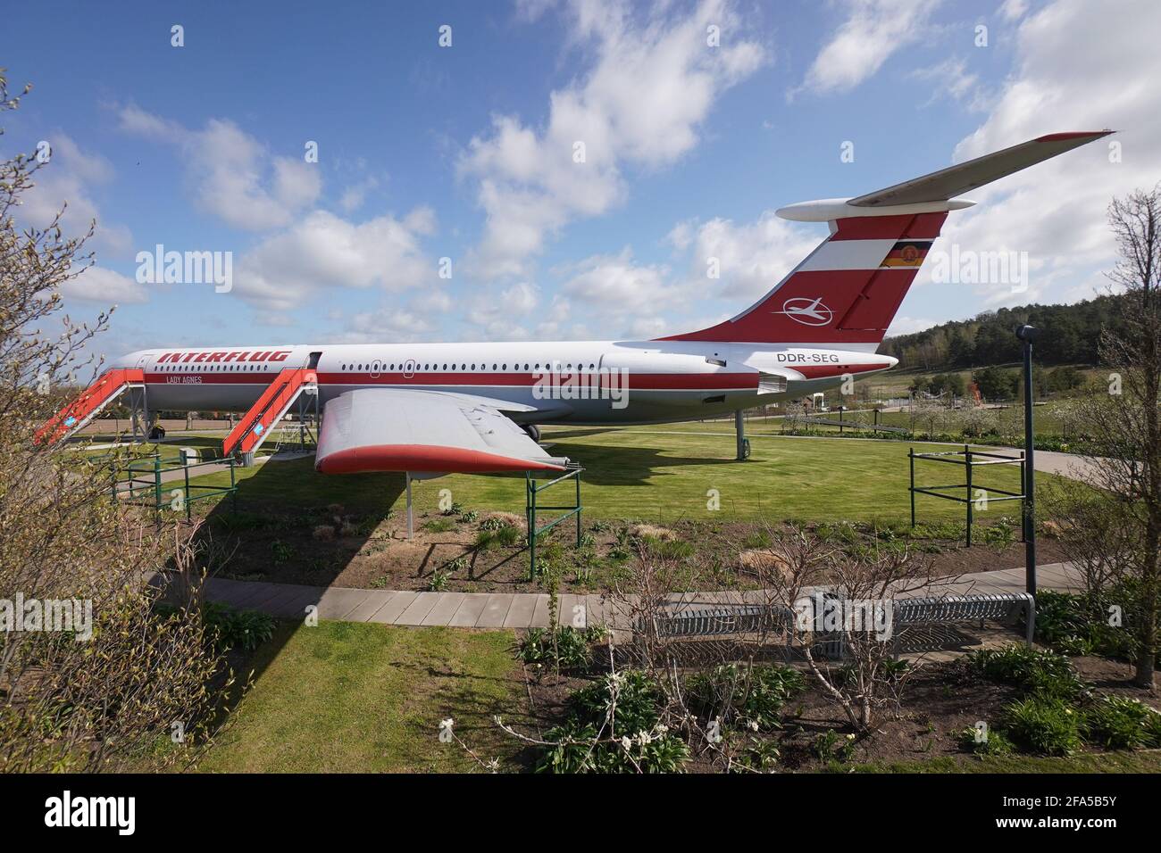 Gollenberg, Germany. 23rd Apr, 2021. The "Lady Agnes", an Ilyushin 62 ...