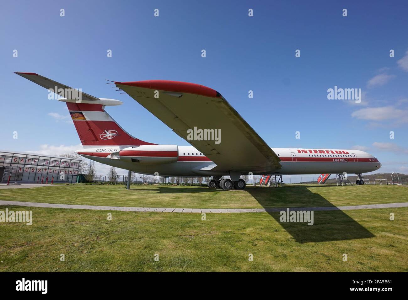 Gollenberg, Germany. 23rd Apr, 2021. The "Lady Agnes", an Ilyushin 62 ...