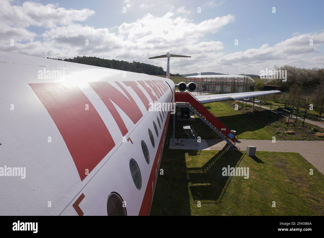 Gollenberg, Germany. 23rd Apr, 2021. The "Lady Agnes", an Ilyushin 62 ...
