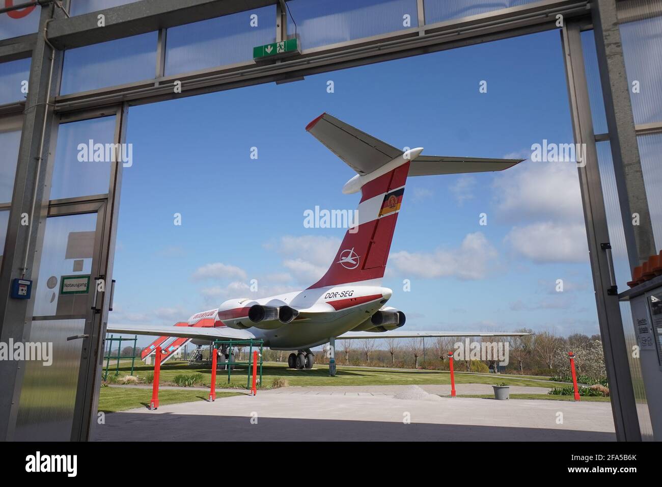 Gollenberg, Germany. 23rd Apr, 2021. The "Lady Agnes", an Ilyushin 62 ...