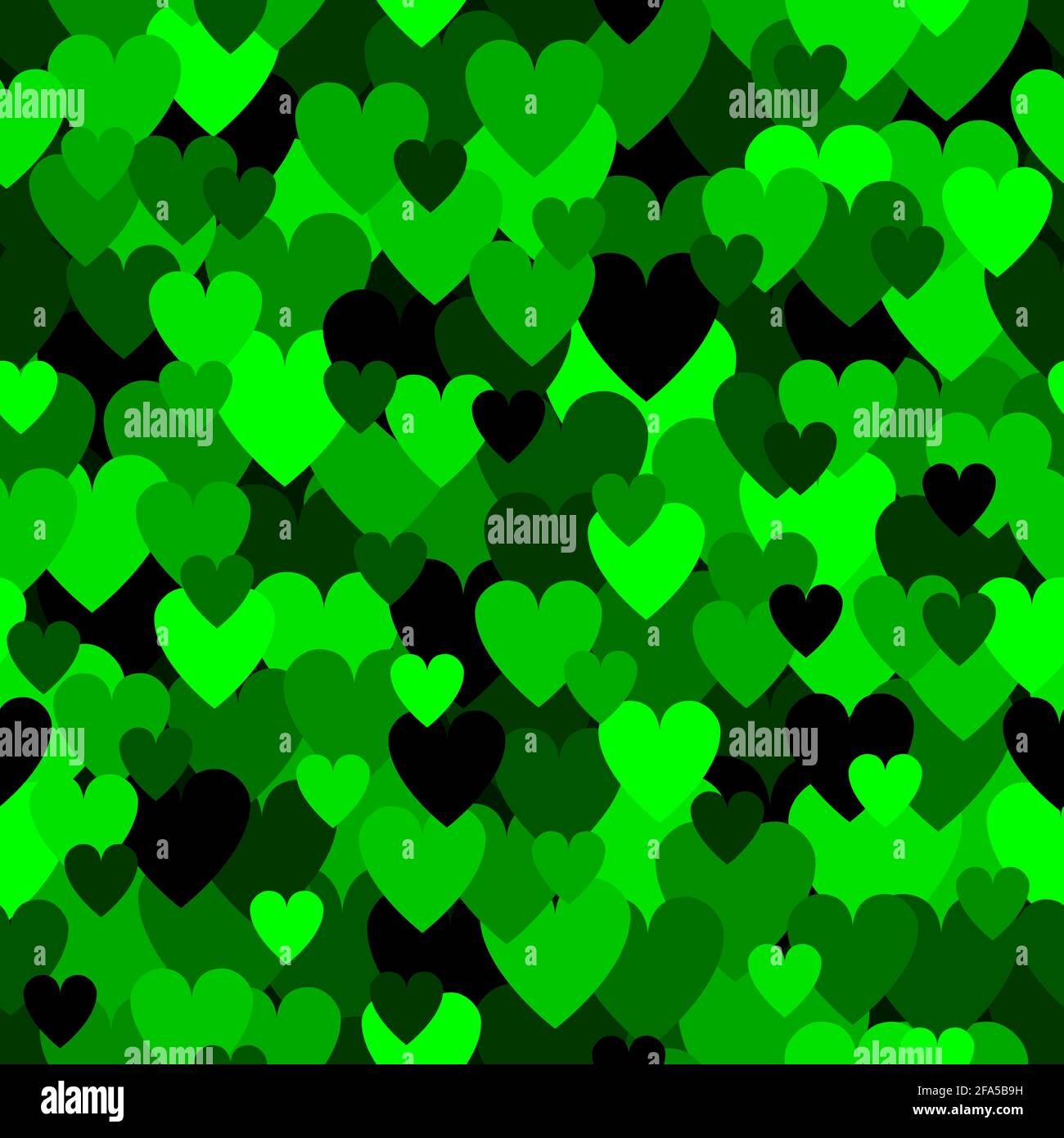 Emerald green heart pattern. Camouflage Vector texture for Valentines ...