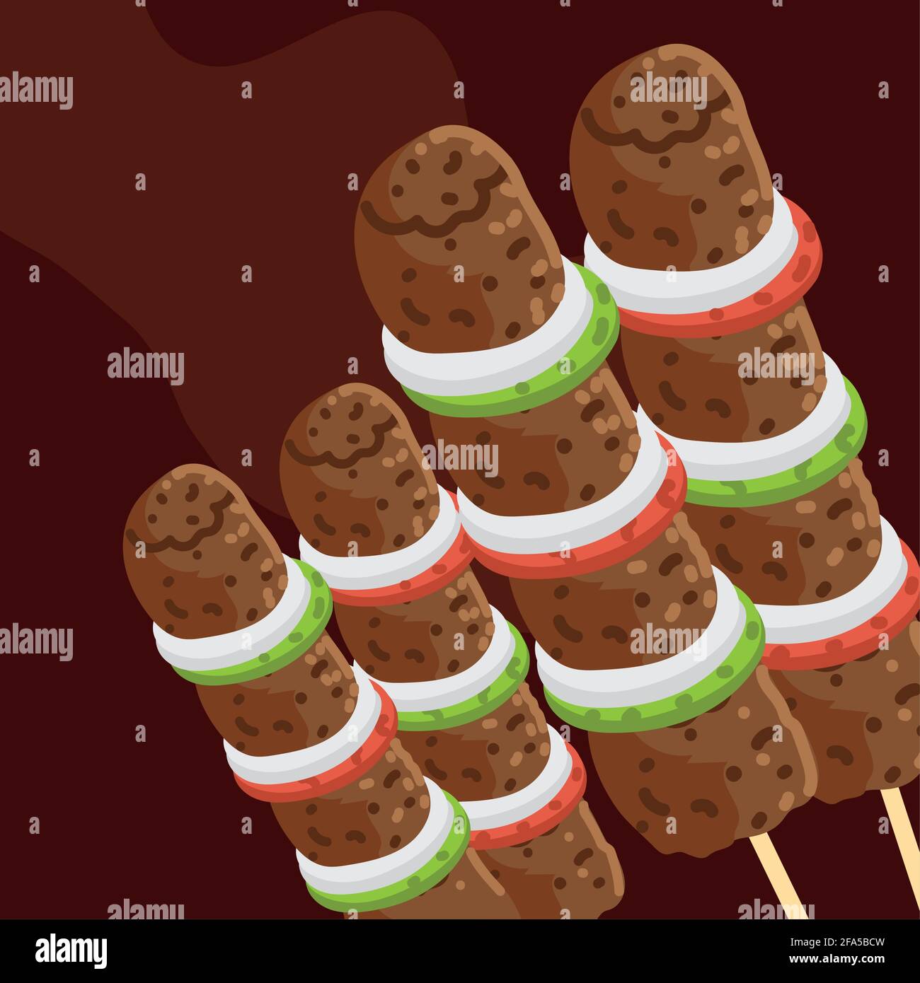 Oriental kebab Stock Vector Images - Alamy