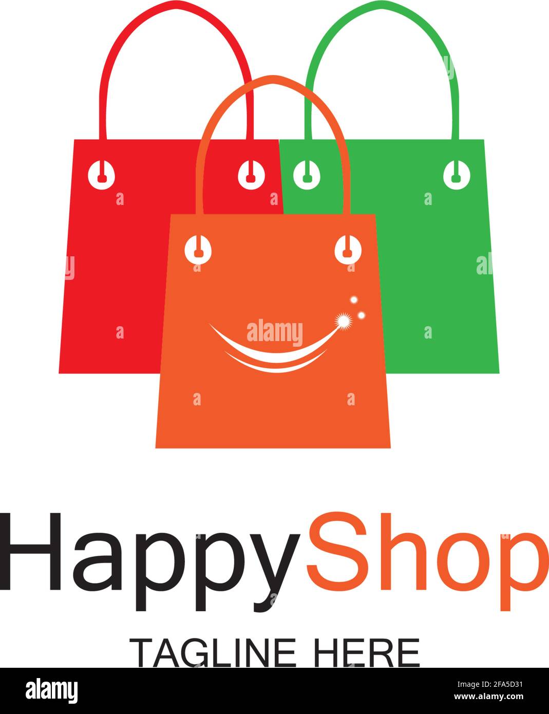 Happy Shop logo design template Stock Vector Image & Art - Alamy