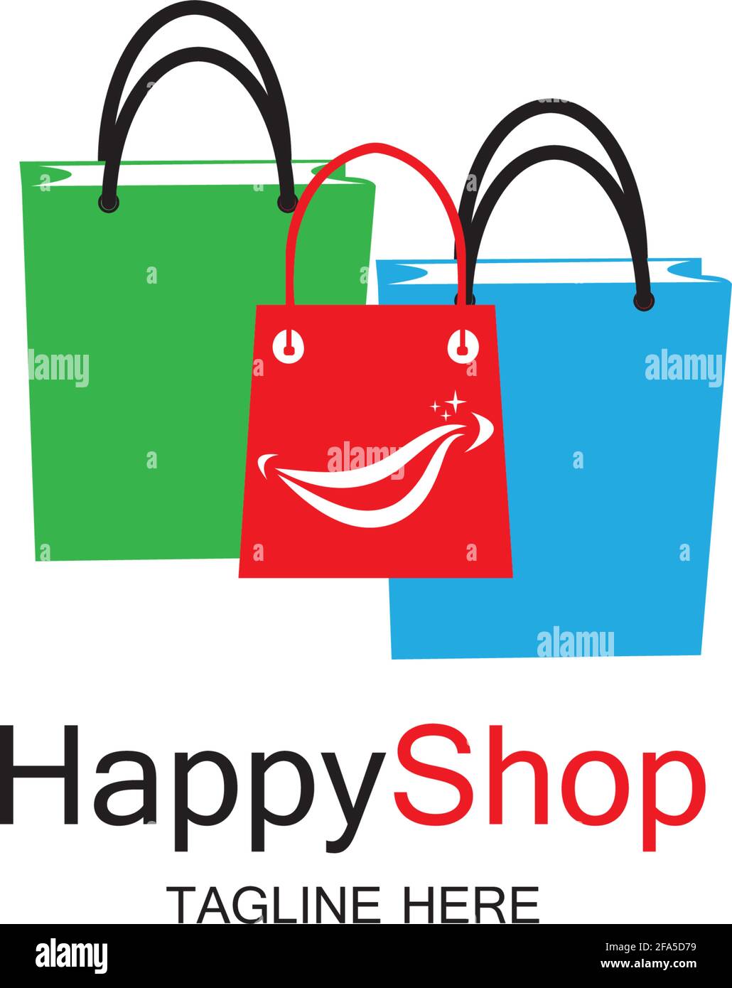 Happy Shop logo design template Stock Vector Image & Art - Alamy