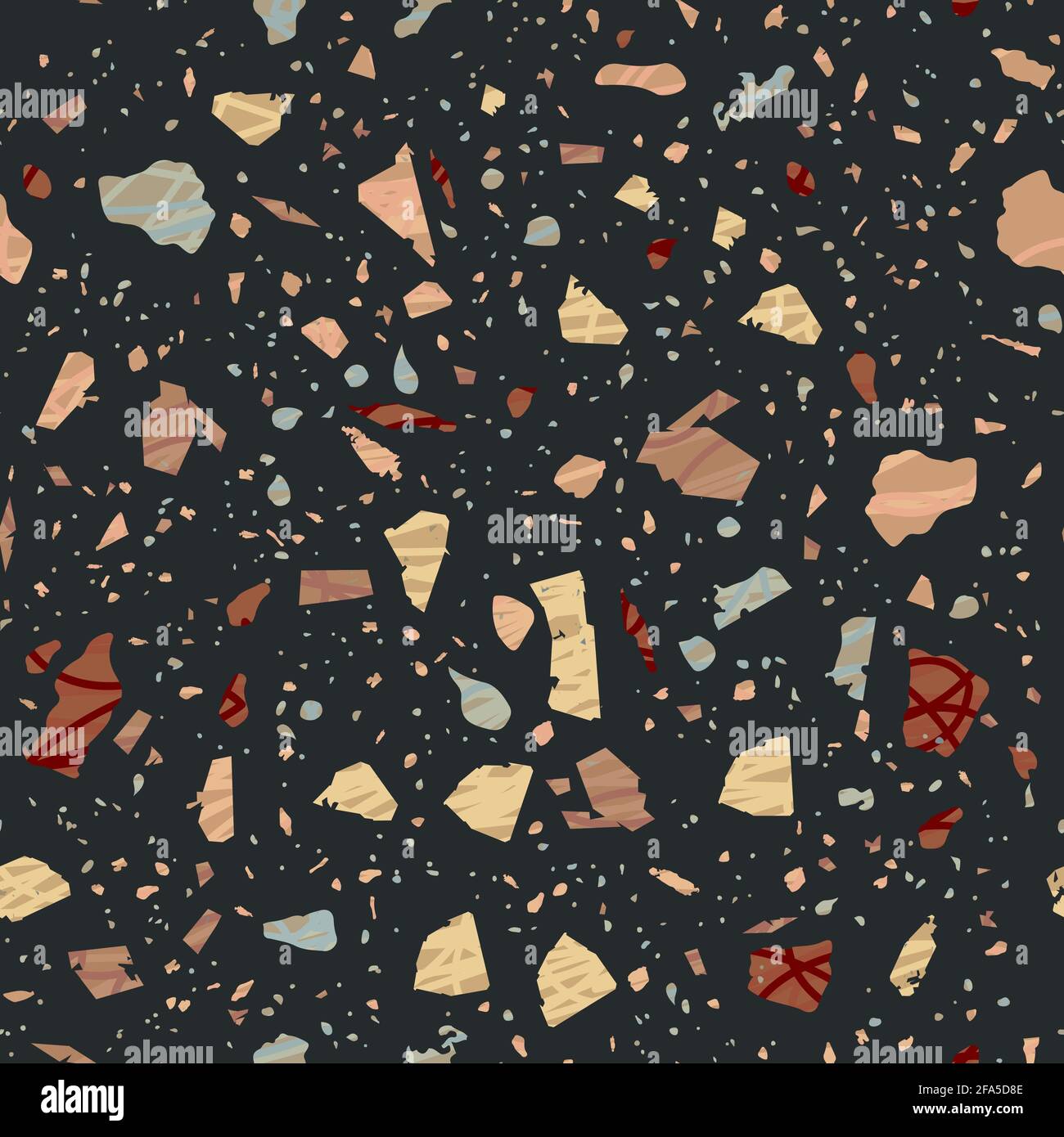 Terrazzo seamless pattern. Dark classic flooring texture. Classic ...