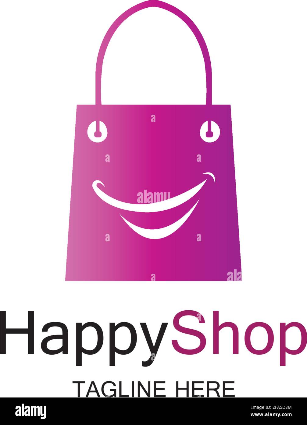 Happy Shop logo design template Stock Vector Image & Art - Alamy