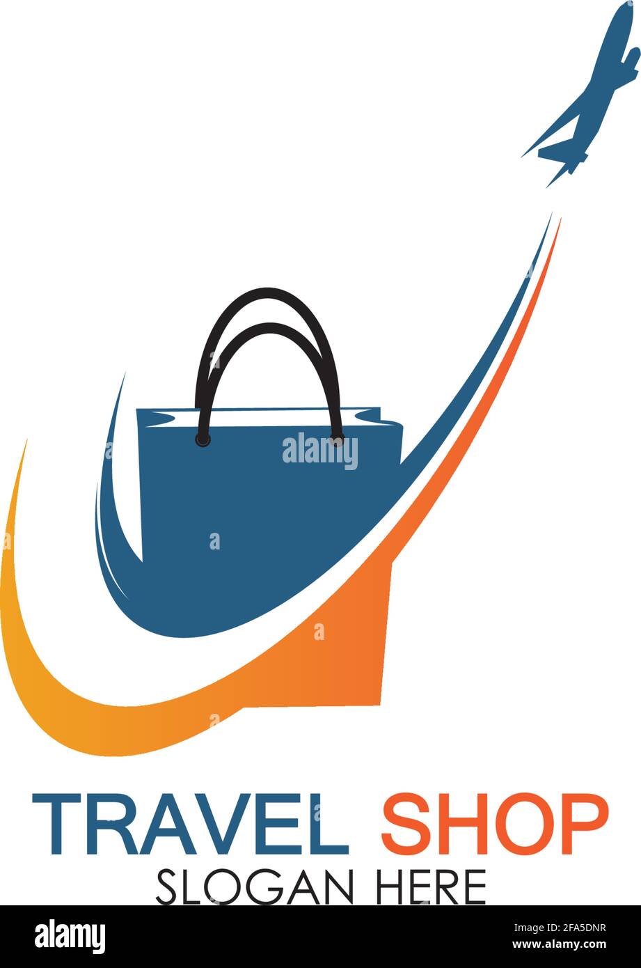 Travel Shopping logo design template Stock Vector Image & Art - Alamy