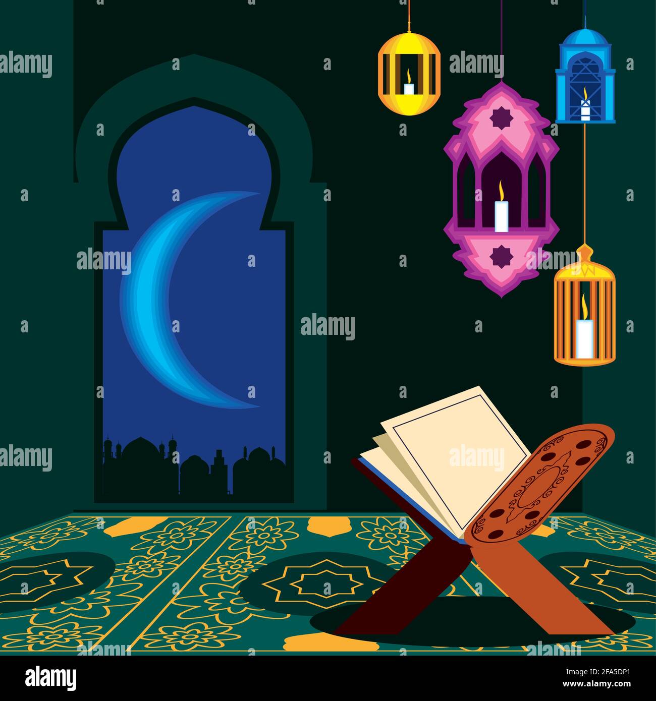 quran mosque lanterns Stock Vector Image & Art - Alamy