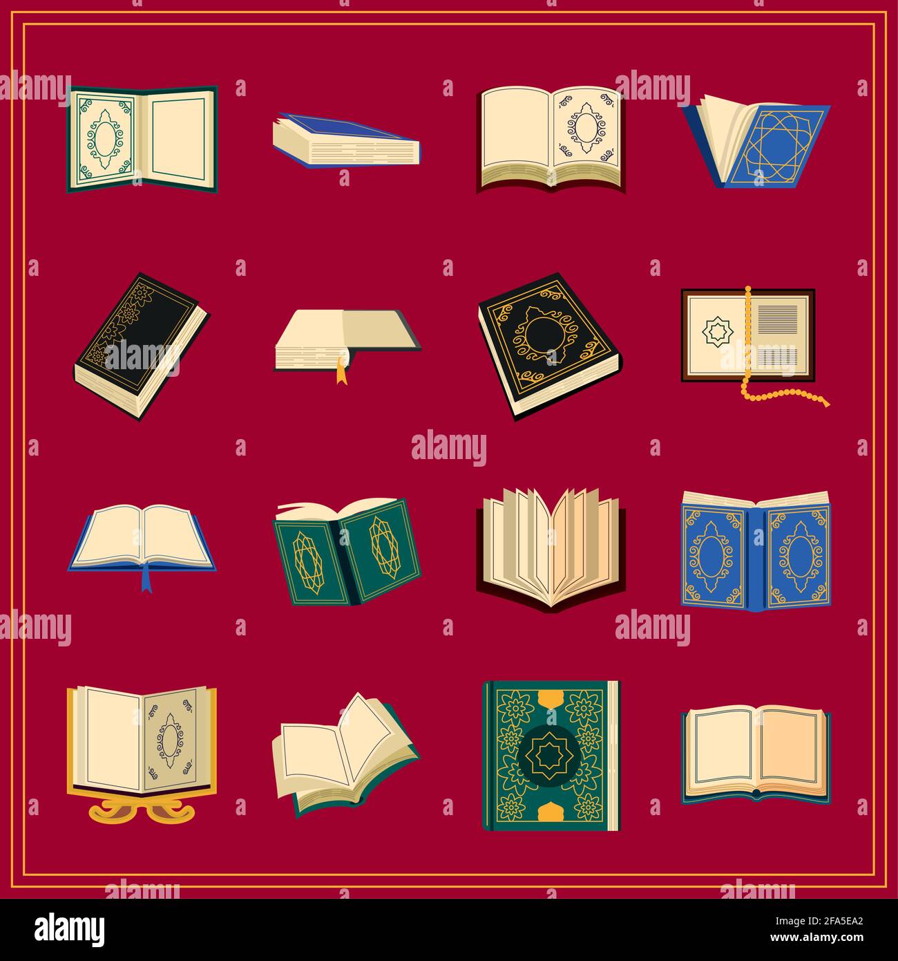 quran icon set Stock Vector Image & Art - Alamy