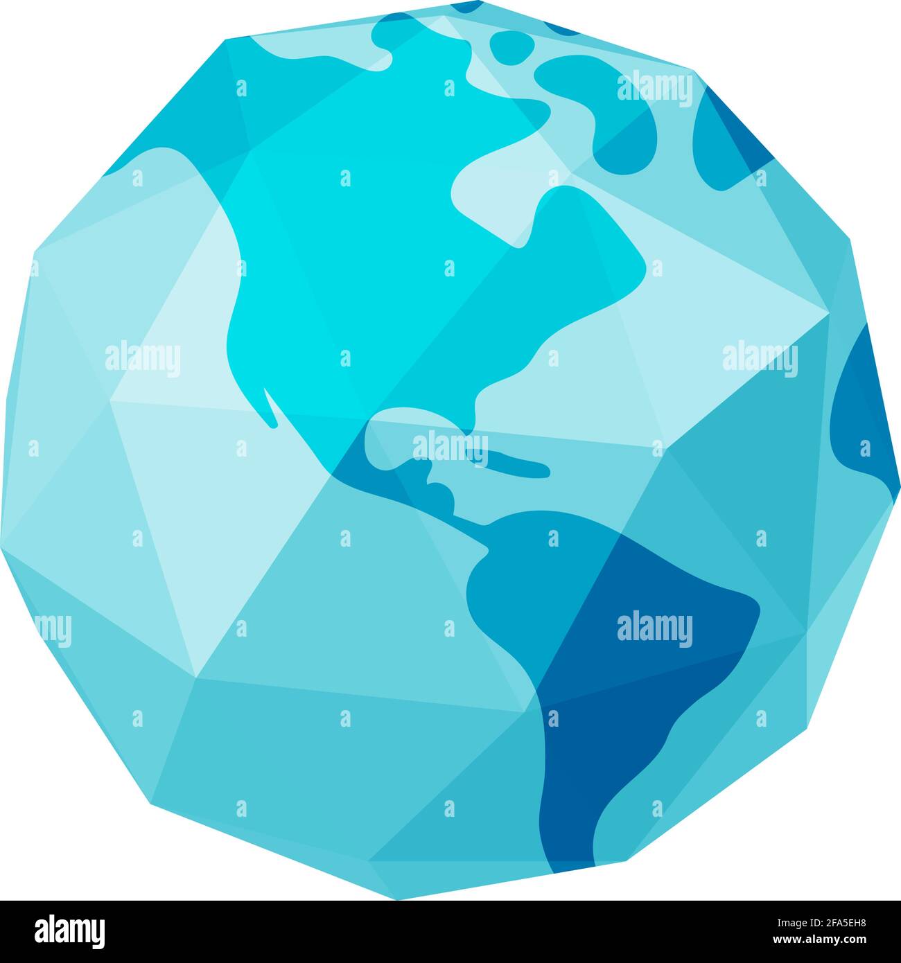 Vector Illustration of polygonized earth ( globe Stock Vector Image ...